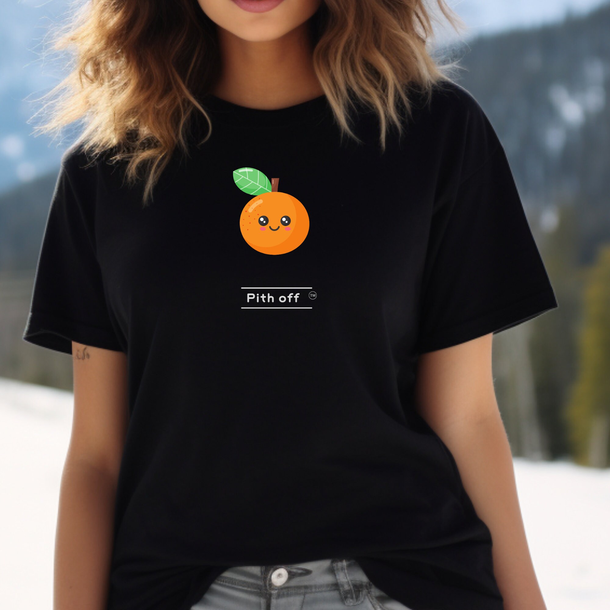Orange Shirt, Pith Off, Minimalist Fruit Shirt, Assertive Shirt ...