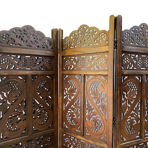 Mid Century Design Wooden Folding Divider, Partition, Handmade Self ...