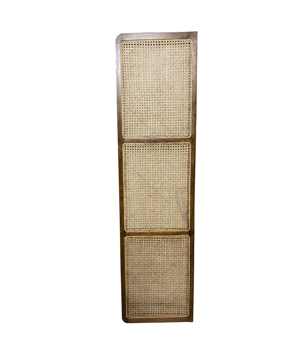 Mid Century Rattan Room Divider, Solid Wood & Cane Panel - Etsy