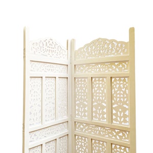 Mid Century White Wooden Folding Divider, Partition, Handmade Self ...