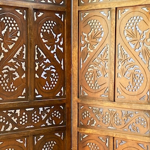 Mid Century Design Wooden Folding Divider, Partition, Handmade Self ...