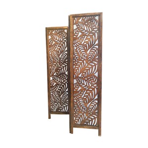 Leaves Design Wooden Folding Divider, Partition, Handmade Self Standing ...