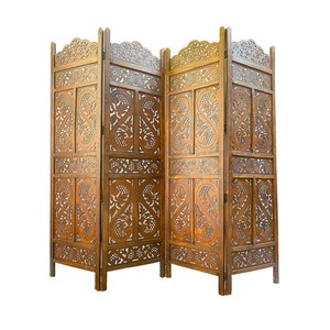 Mid Century Design Wooden Folding Divider, Partition, Handmade Self ...