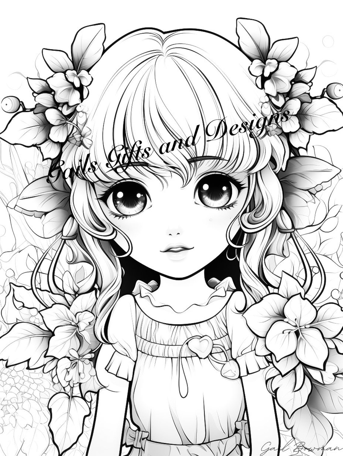 Fairies Book of 5 Coloring Pages for Adults Downloadable File Book Two ...