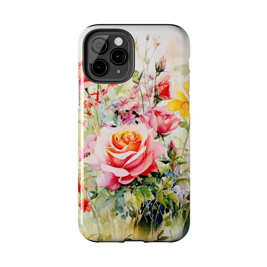 Watercolor Roses iPhone 11 Cases, Beautiful Watercolor Roses on Your ...
