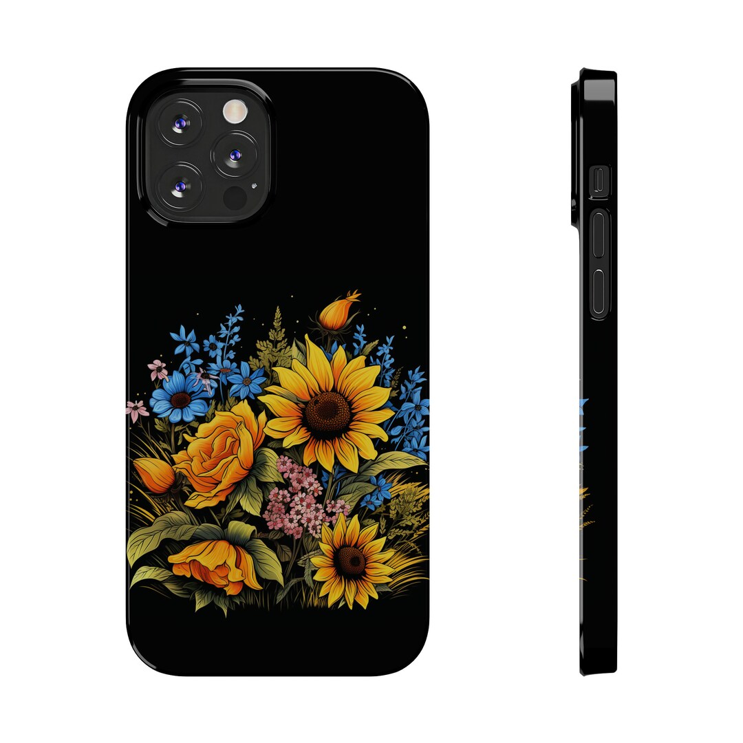 Vintage Sunflowers iPhone 12 Phone Cases, Sunflower Case, Botanical ...