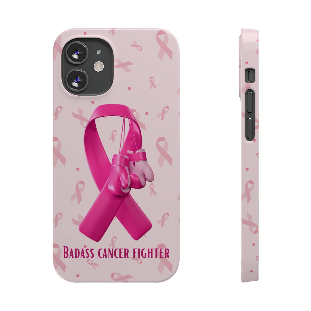 Badass Breast Cancer Fighter iPhone 12 Phone Cases, Cancer Fighter ...