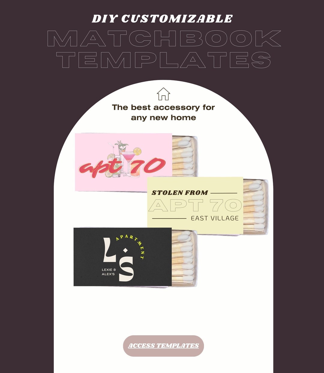 DIY Matchbook Customizable Template - Etsy