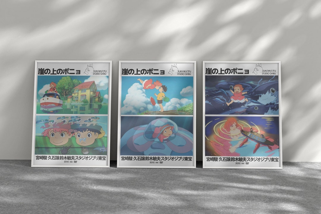 Downloadable Vintage Anime Posters | B&W and Color Art Prints | Set of ...