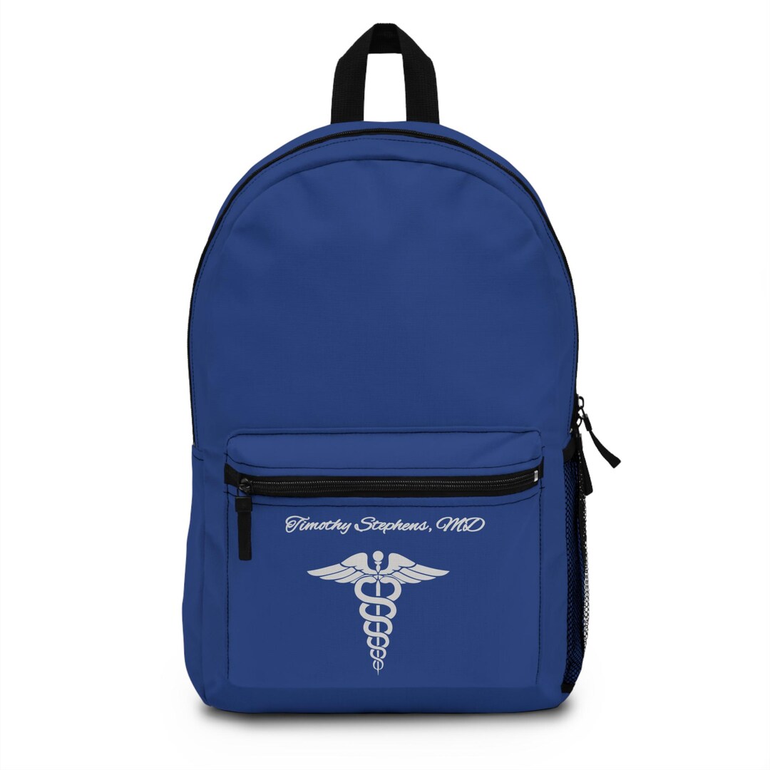 Doctor Dark Blue Backpack Caduceus Medical Student Customized Gift ...