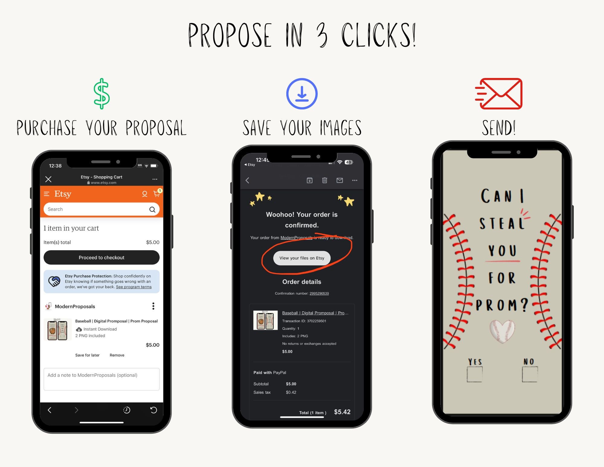 Baseball Digital Promposal | Prom Proposal - Etsy