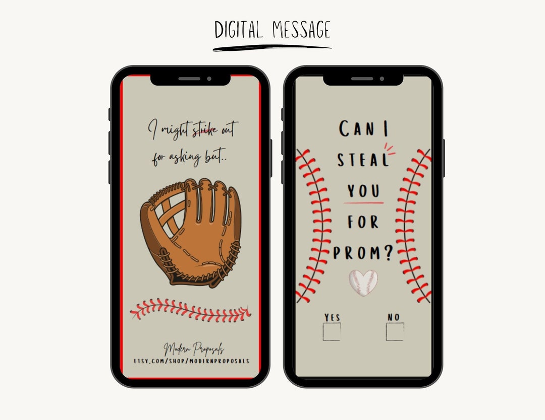 Baseball Digital Promposal | Prom Proposal - Etsy