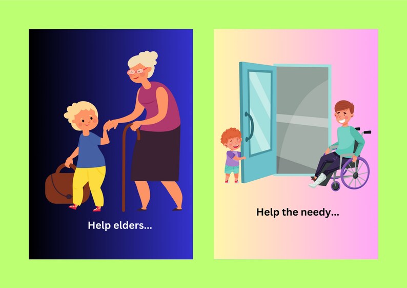 10 Essential Good Manners Flashcards for Homeschooling and Kindergarten ...