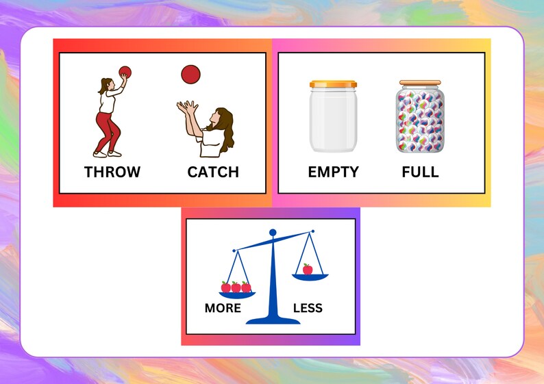 15 Opposites Printable Montessori Preschool Flashcards for - Etsy