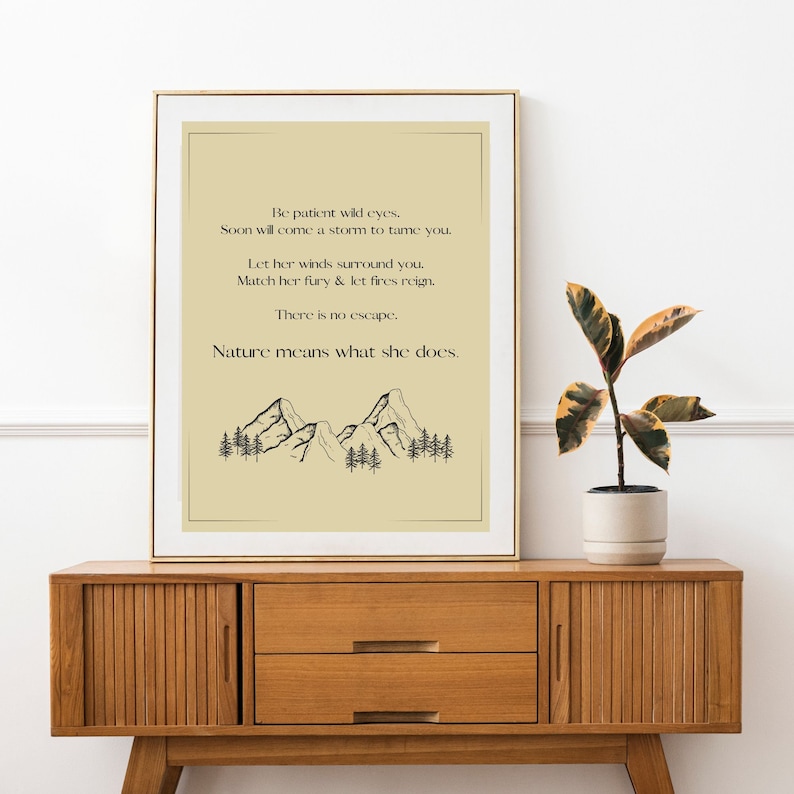 Inspirational Nature Poem | Mountain Wall Art Printable | Landscape ...