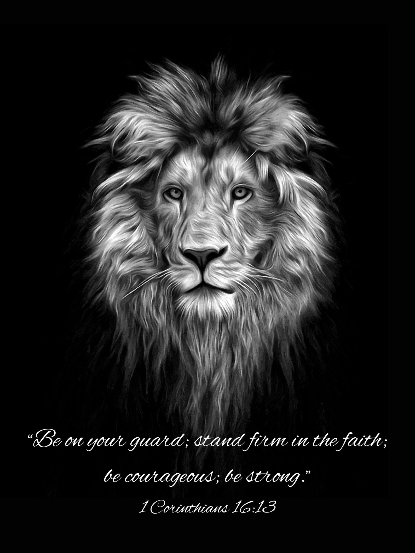 Bible Verse Printable Poster | Be Strong Christian Wall Art | Bible ...