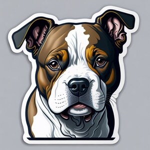 Staffy Dog Sticker Sid the Staffy Dog Sticker Staffordshire Bull ...