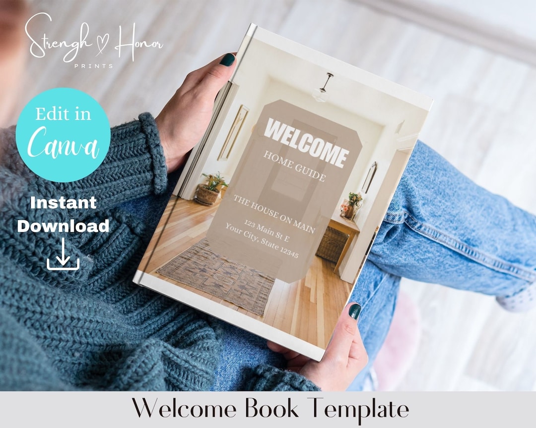 Welcome Book, Airbnb Host Book, Rental House Welcome Book Template ...