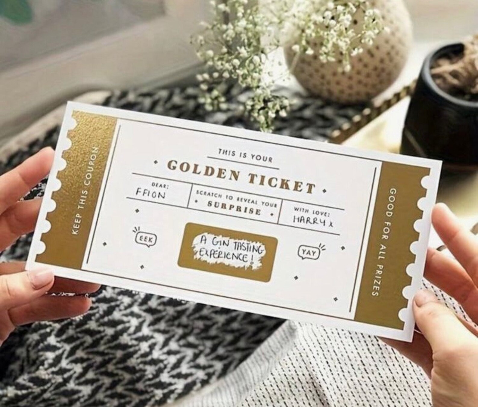 Customizable Surprise Scratch Cards, Personalised Reveal Card, Secret ...