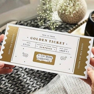 Customizable Surprise Scratch Cards, Personalised Reveal Card, Secret ...