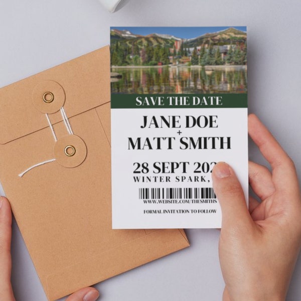 Ticket Save the Date - Etsy
