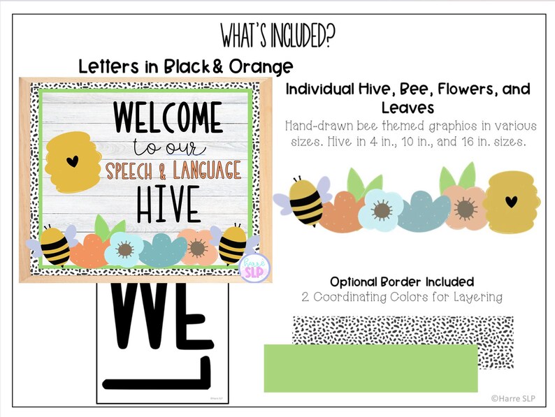 Bee Bulletin Board Kit: Speech Therapy Classroom Decor (PDF Download ...