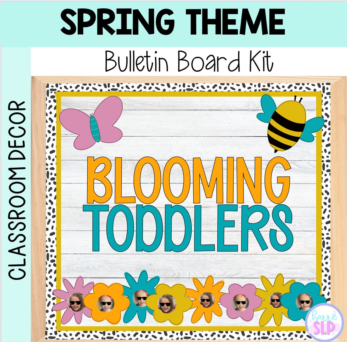 Digital Bulletin Board, Instant PDF Download, Classroom Decor, Blooming ...