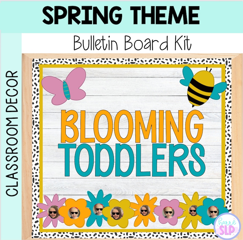 Digital Bulletin Board, Instant PDF Download, Classroom Decor, Blooming ...