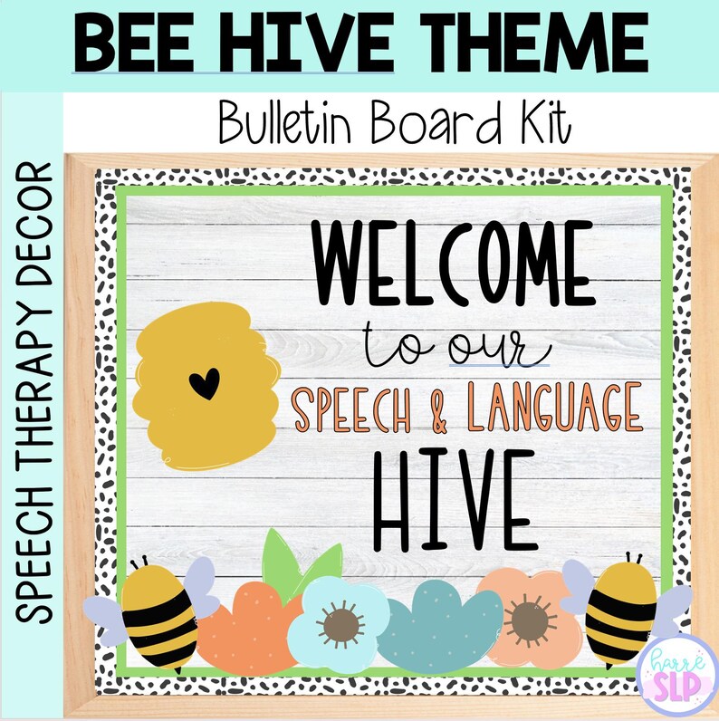 Bee Bulletin Board Kit: Speech Therapy Classroom Decor (PDF Download ...