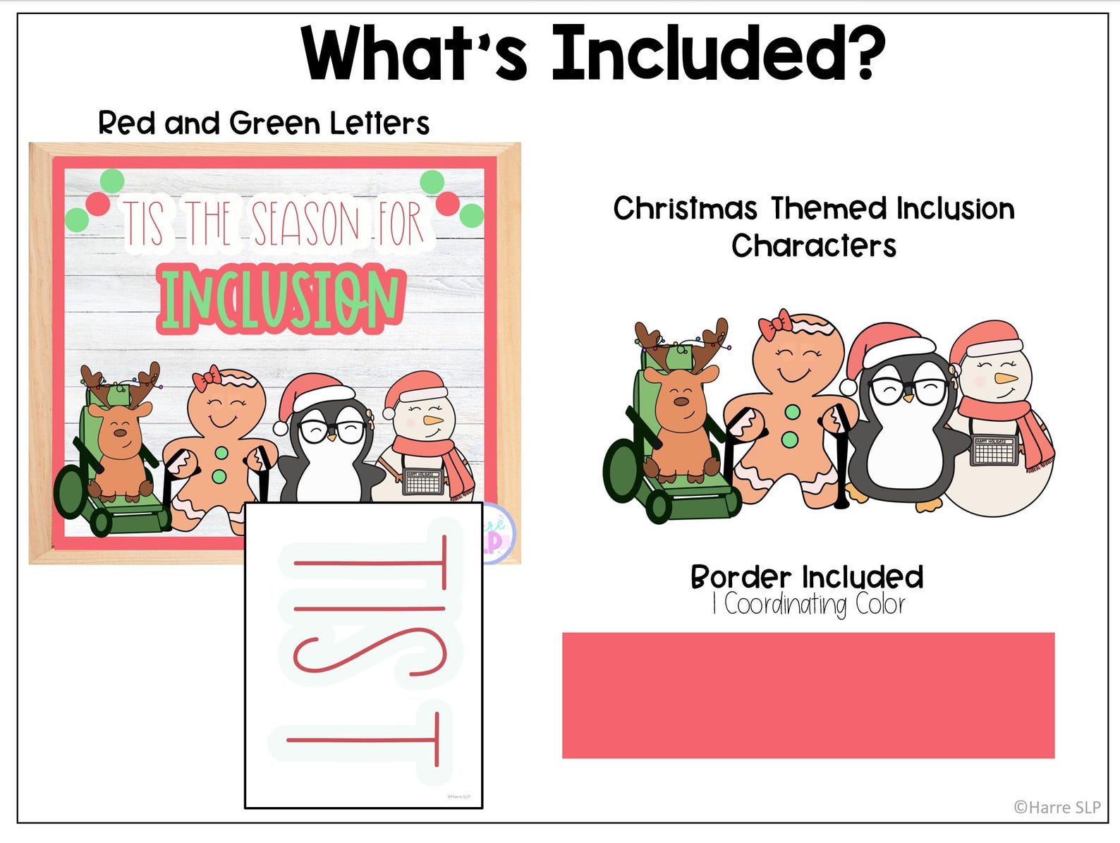 Christmas Inclusion Bulletin Board Kit: Classroom Decor (PDF Download ...