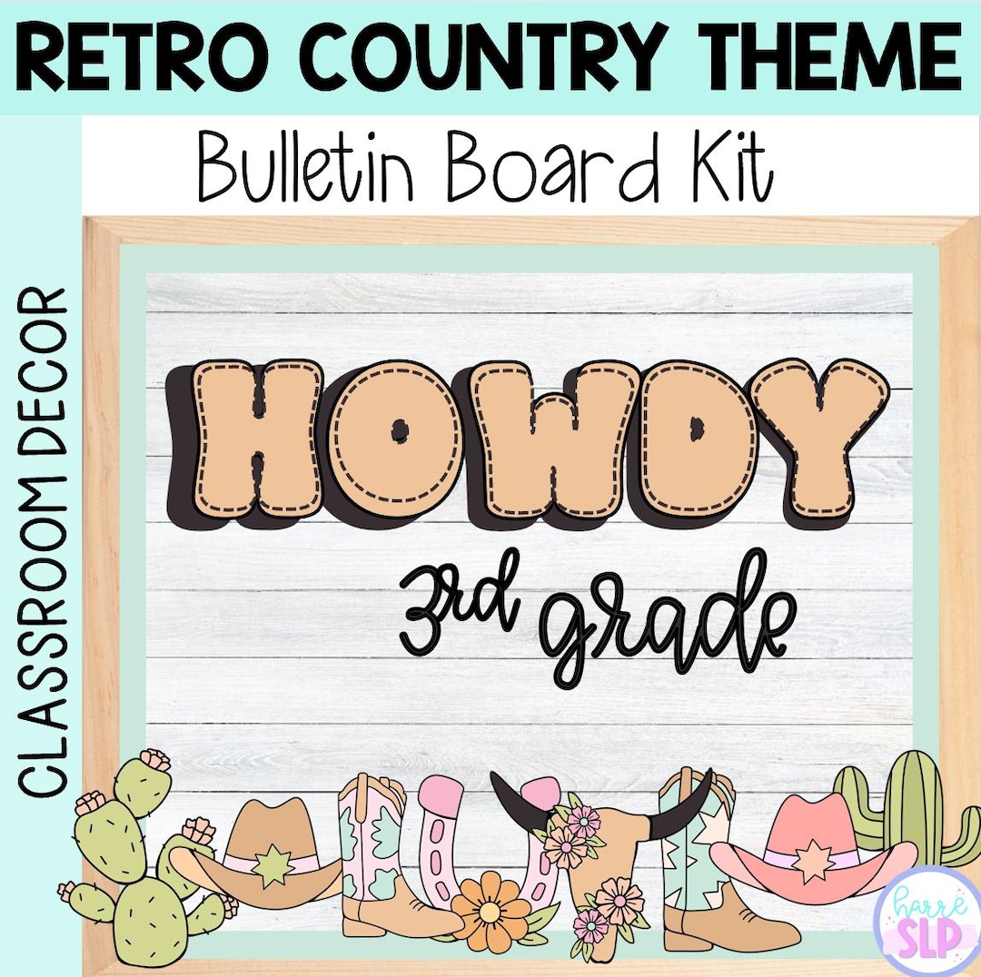 Digital Bulletin Board, Instant PDF Download, Classroom Decor, Howdy ...