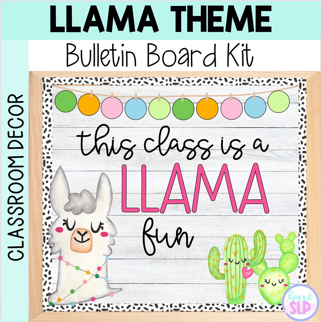 Llama Classroom Bulletin Board Kit: Printable Decor (PDF Download) - Etsy