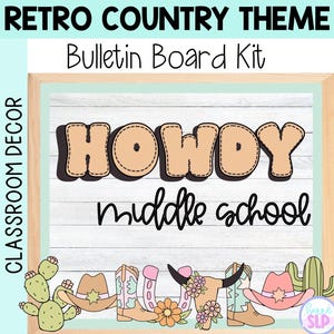 Digital Bulletin Board, Instant PDF Download, Classroom Decor, Howdy ...