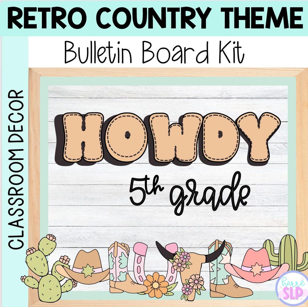 Digital Bulletin Board, Instant PDF Download, Classroom Decor, Howdy ...