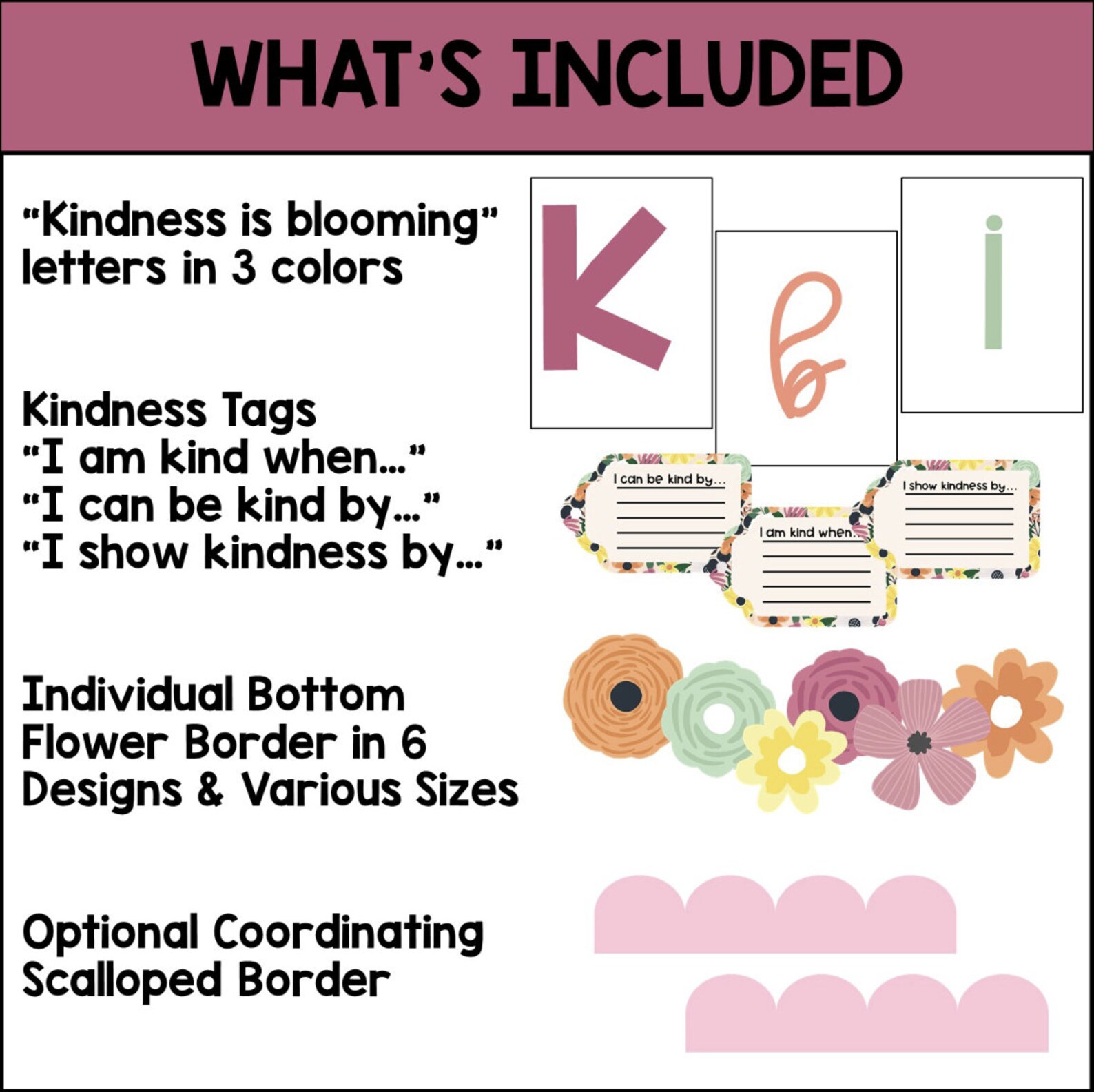 Kindness Flower Bulletin Board Kit: Classroom Decor (PDF Download) - Etsy