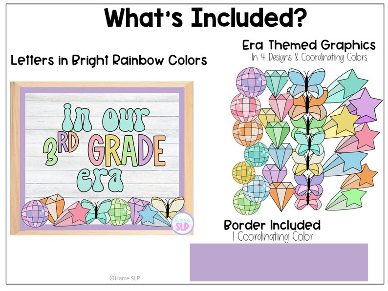 3rd Grade Era Bulletin Board Kit: Rainbow Classroom Decor (PDF Download ...