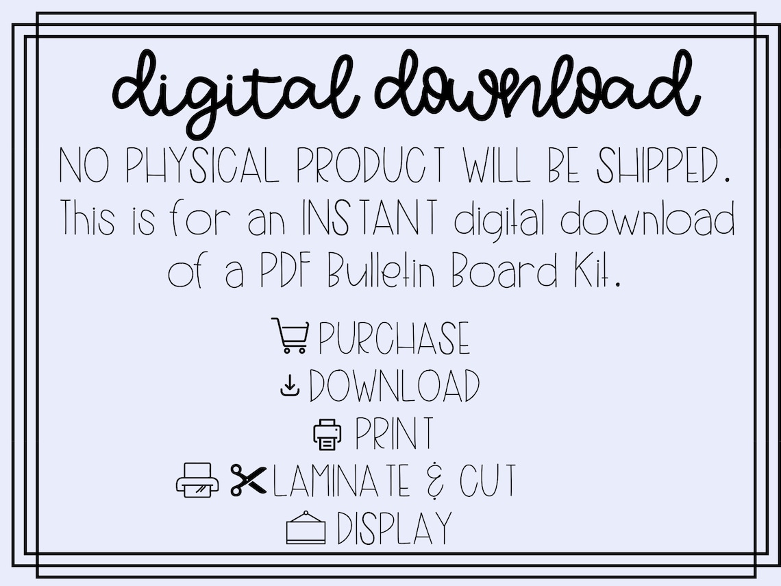 Digital Bulletin Board, Instant PDF Download, Classroom Decor, in Our ...