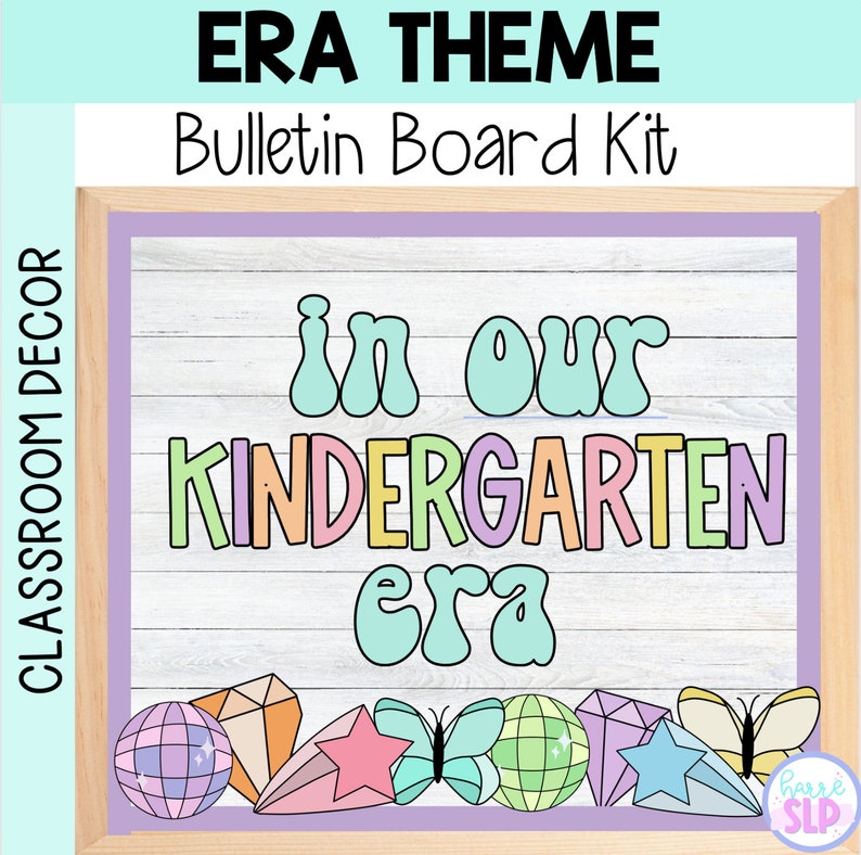 Kindergarten Era Bulletin Board Kit: Rainbow Classroom Decor (digital ...