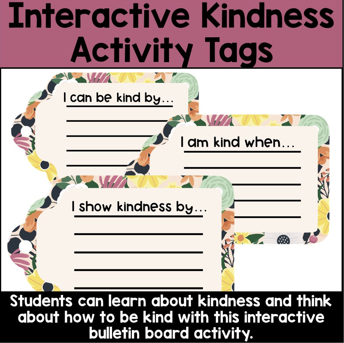 Digital Bulletin Board, Instant PDF Download, Classroom Decor, Kindness ...