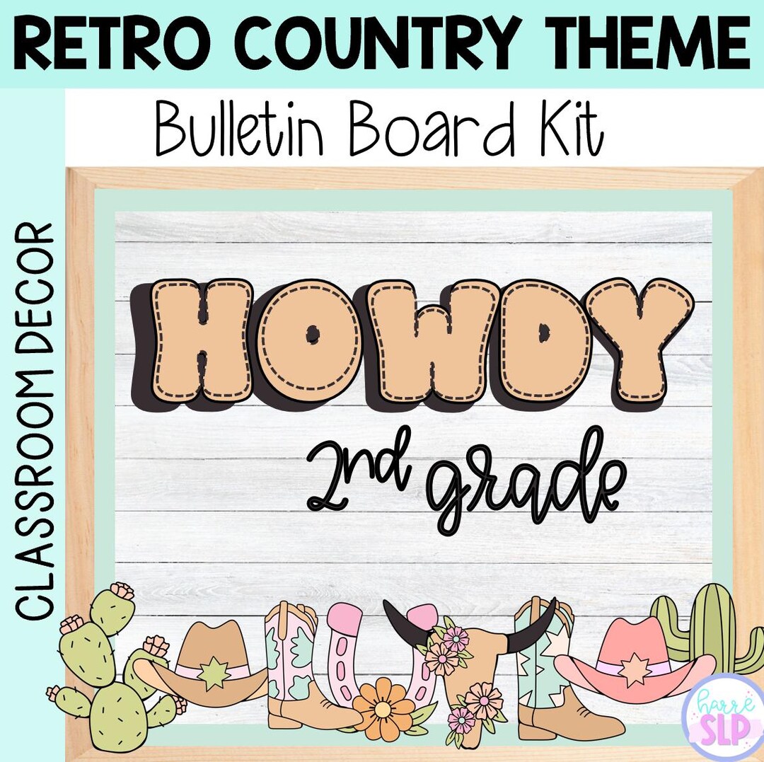 Digital Bulletin Board, Instant PDF Download, Classroom Decor, Howdy ...