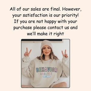 Custom Behavior Analyst Era Sweater, Personalized Year Sweatshirt, BCBA ...