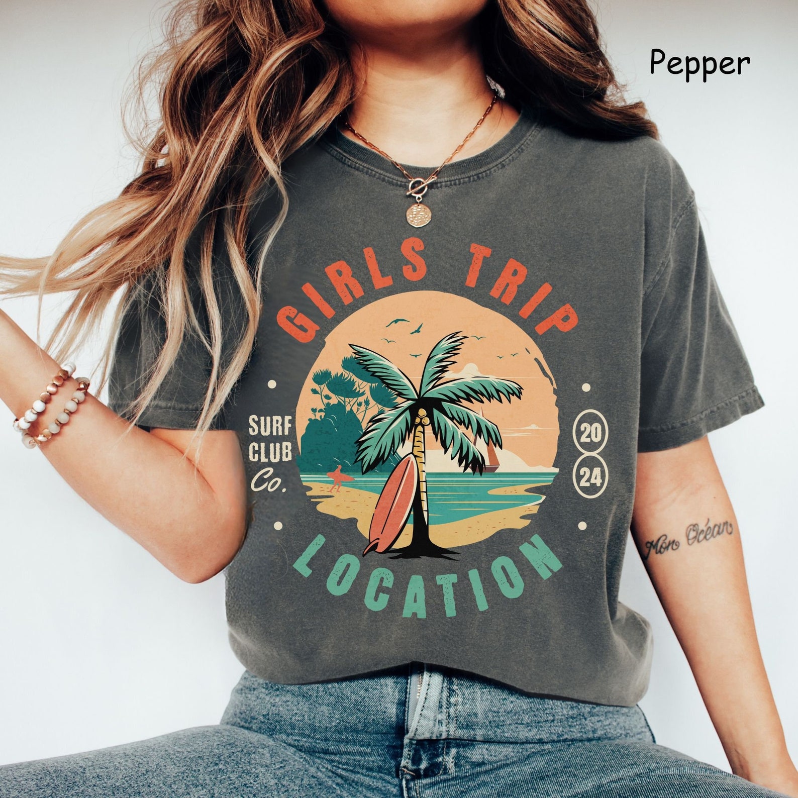 Comfort Colors Custom Girls Trip 2024 Shirt, Oversized Summer Shirt ...