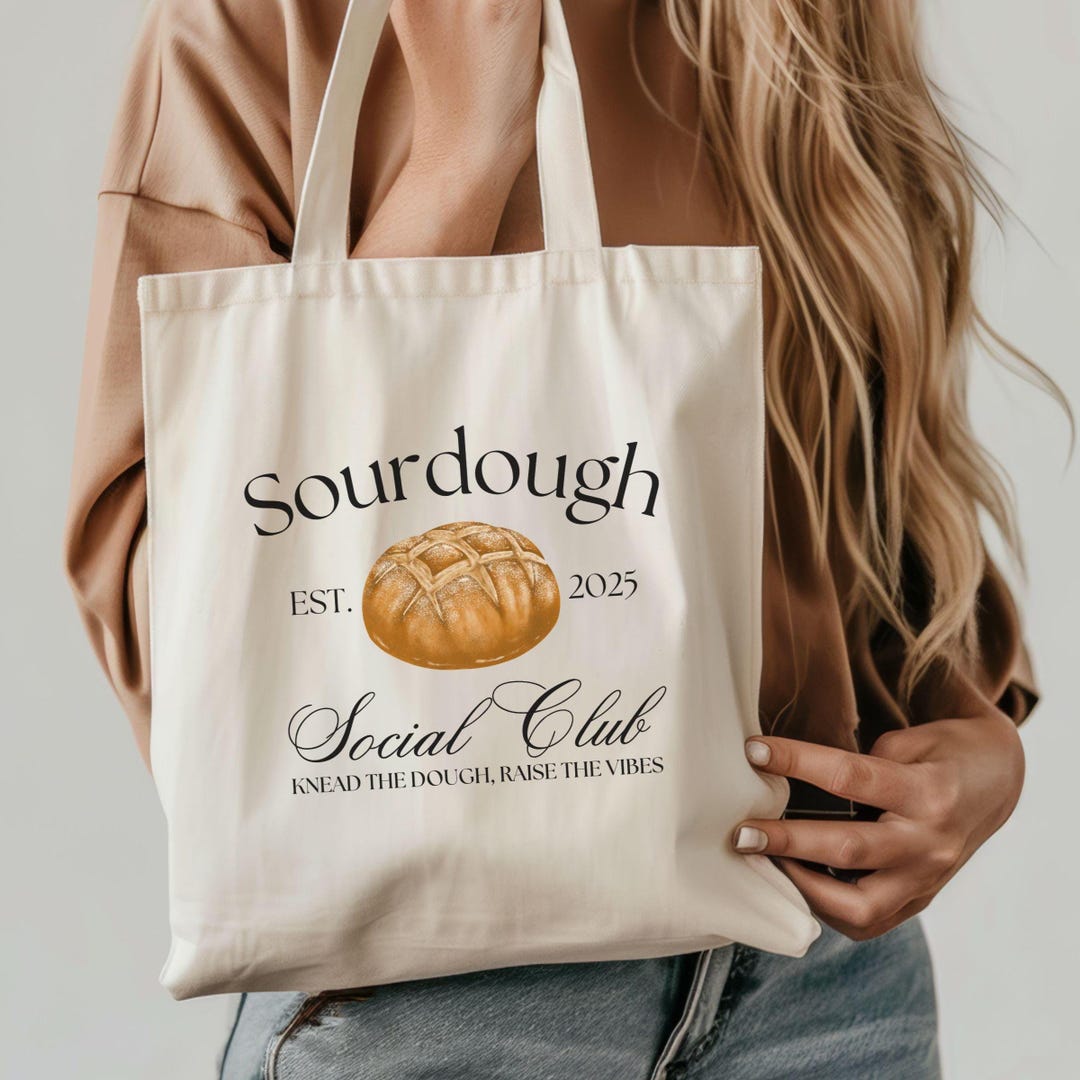 Sourdough Bread Tote Bag, Sourdough Gift, Crunchy Mom Gift, Baking ...