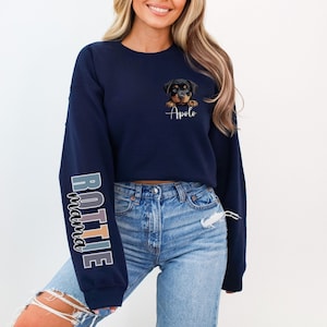 Customized Rottweiler Sweater, Mini Rottweiler Mama, Customized ...