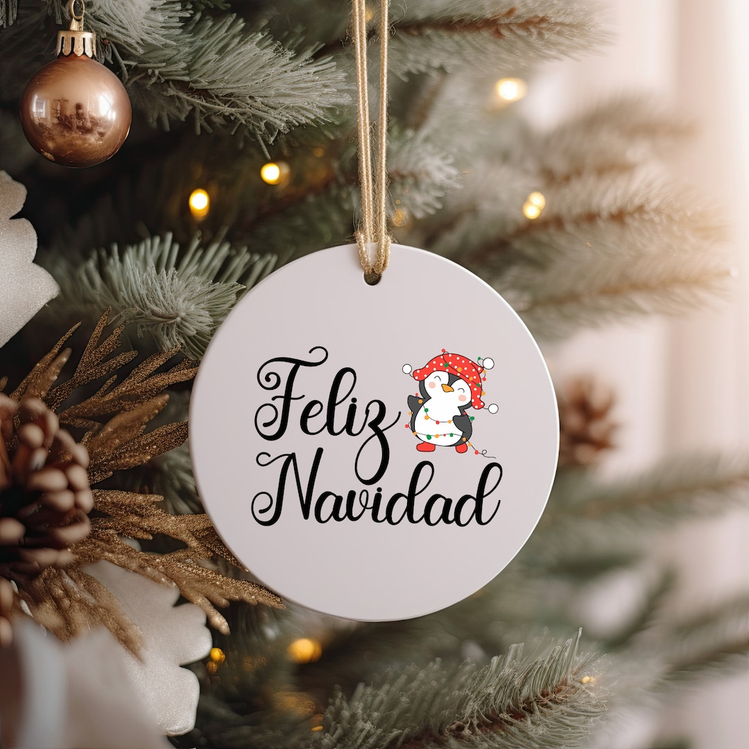 Feliz Navidad Spanish Ornament, Christmas Tree Decoration, Tis the ...