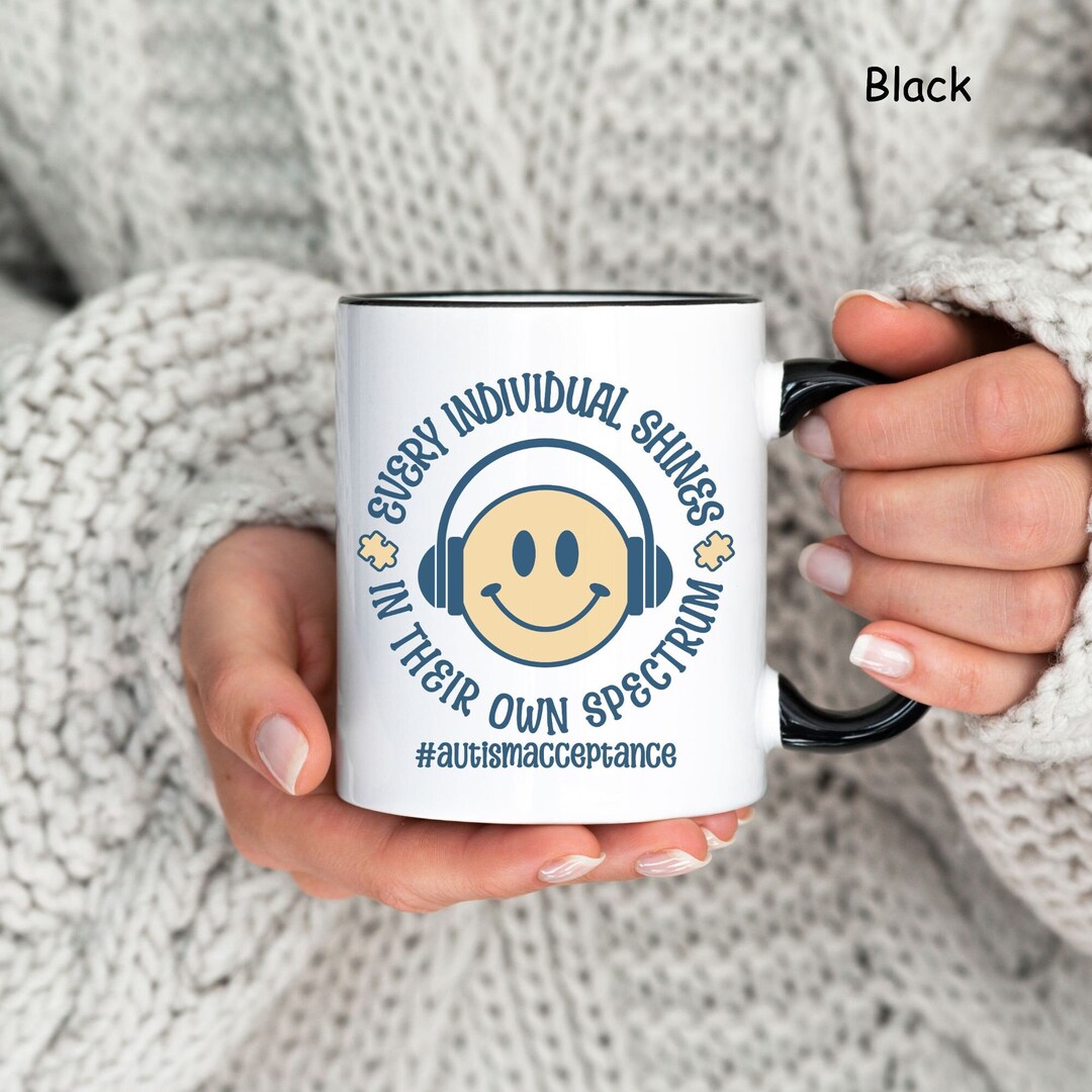 Autism Acceptance Mug, Autism Mom Coffee Mug, Autism Awareness Merch ...