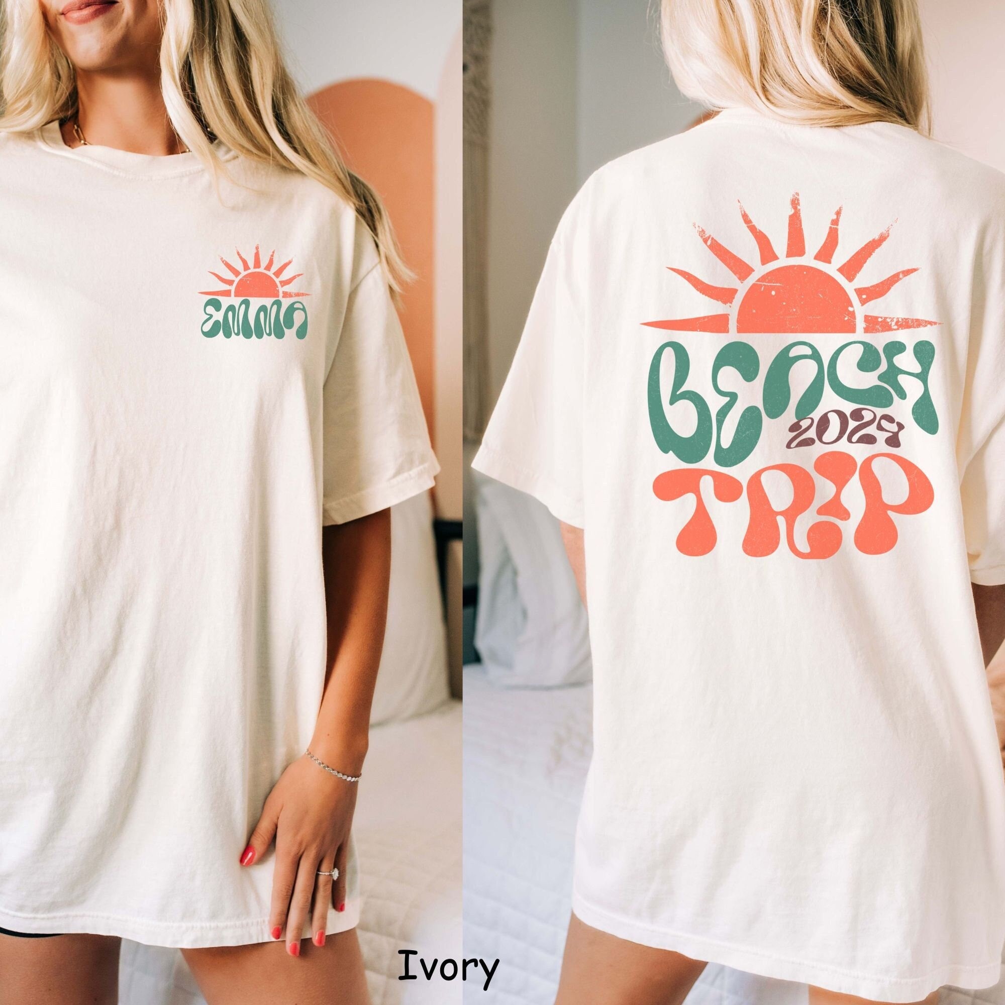 Custom Family Beach Trip Shirt, Comfort Colors Matching Group Vacation ...
