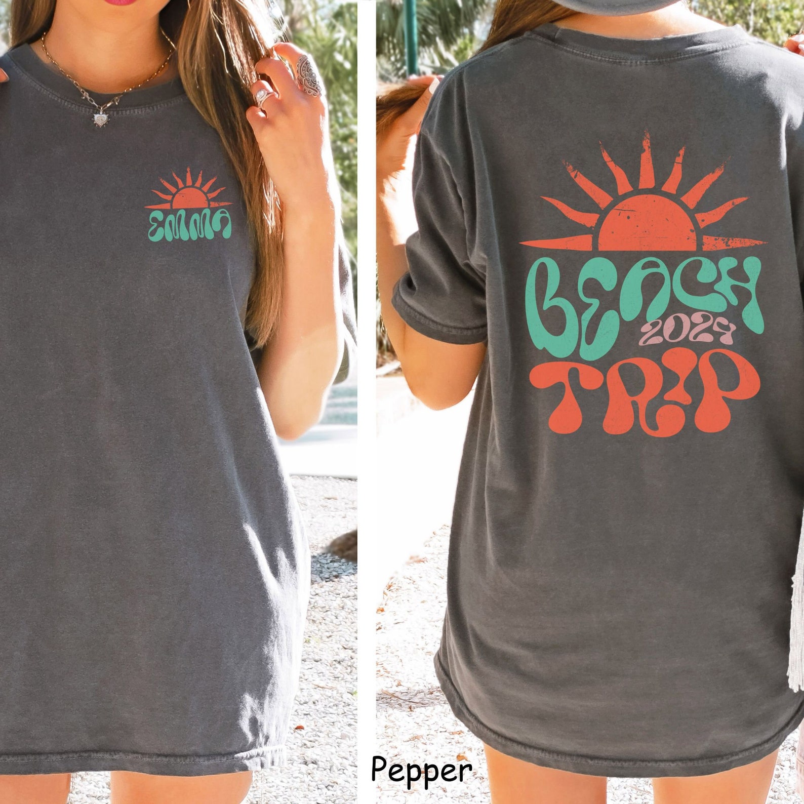Custom Family Beach Trip Shirt, Comfort Colors Matching Group Vacation ...