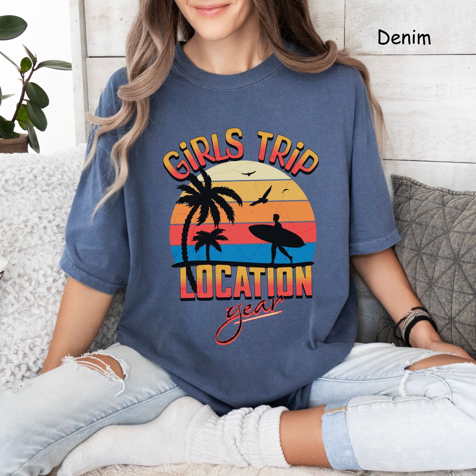 Comfort Colors Custom Girls Trip 2024 Shirt, Oversized Summer Shirt ...