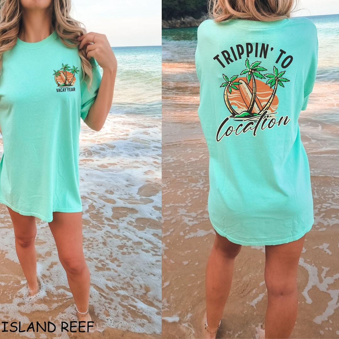 Custom Comfort Colors® Family Beach Shirts, Personalized Matching Group ...